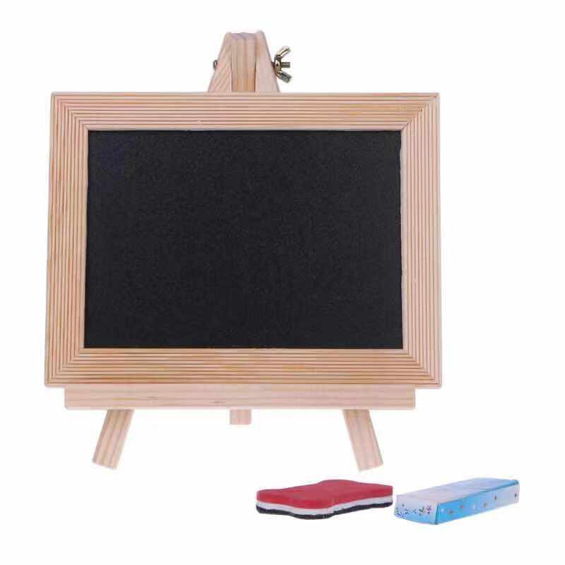 Wood Frame Mini Desktop Whiteboard Pine Wood Easel Chalkboard Wood ...