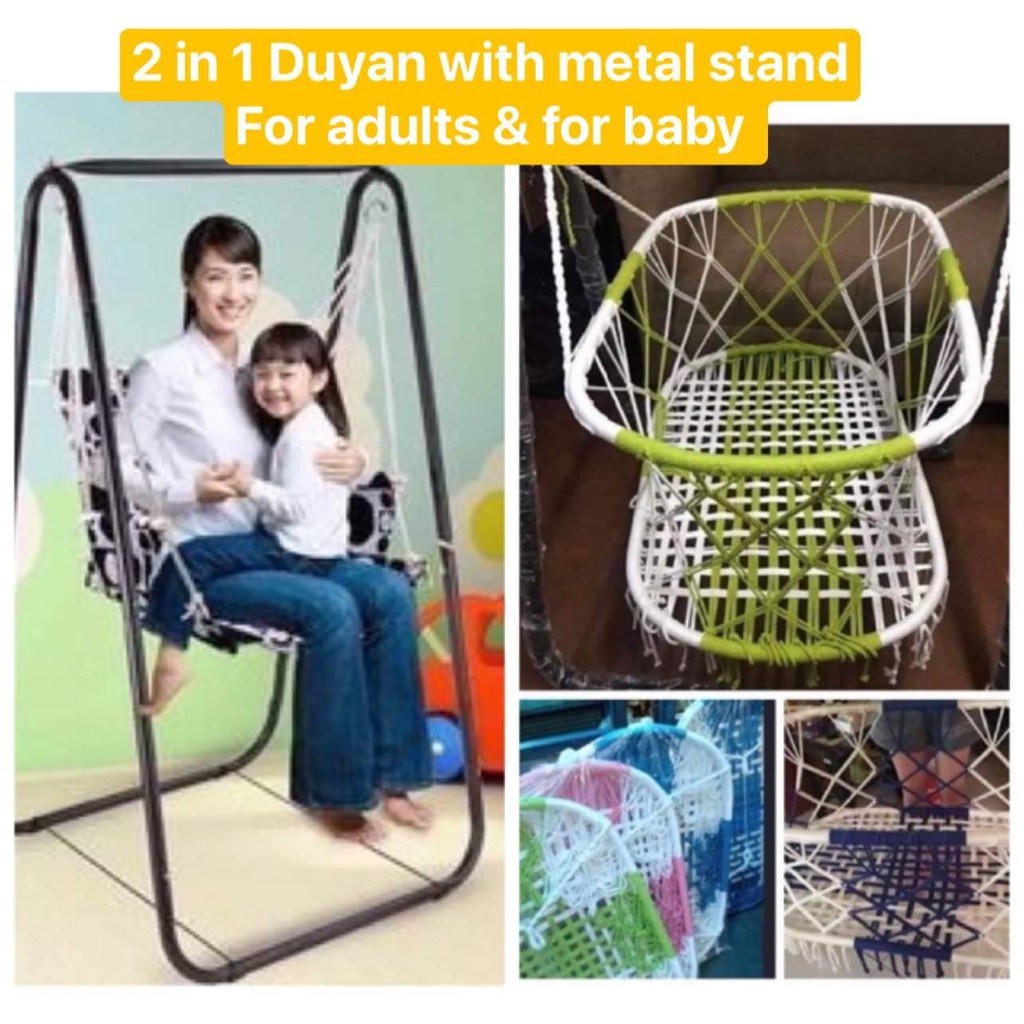 HAMMOCK (duyan) with metal stand for Baby and Adults Duyan matibay ...