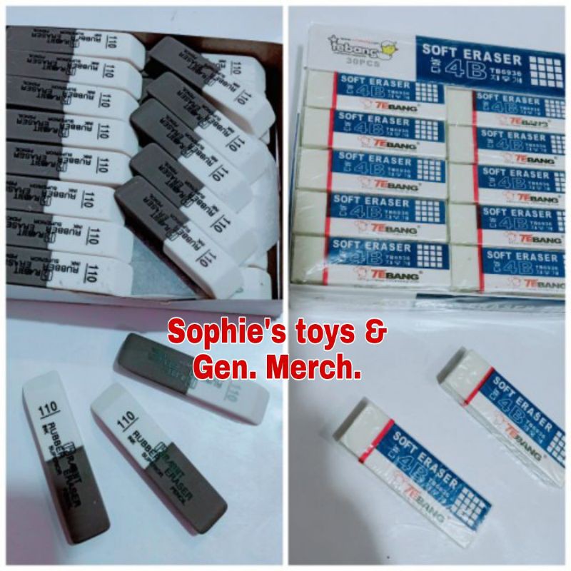 Eraser rabbit rubber type/tebang eraser soft type (5 PC's in one pack ...