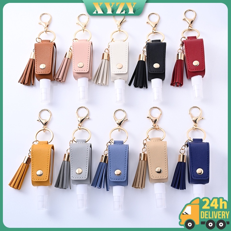 Portable Hand Sanitizer Holder Leather Key chain Various Colors ...