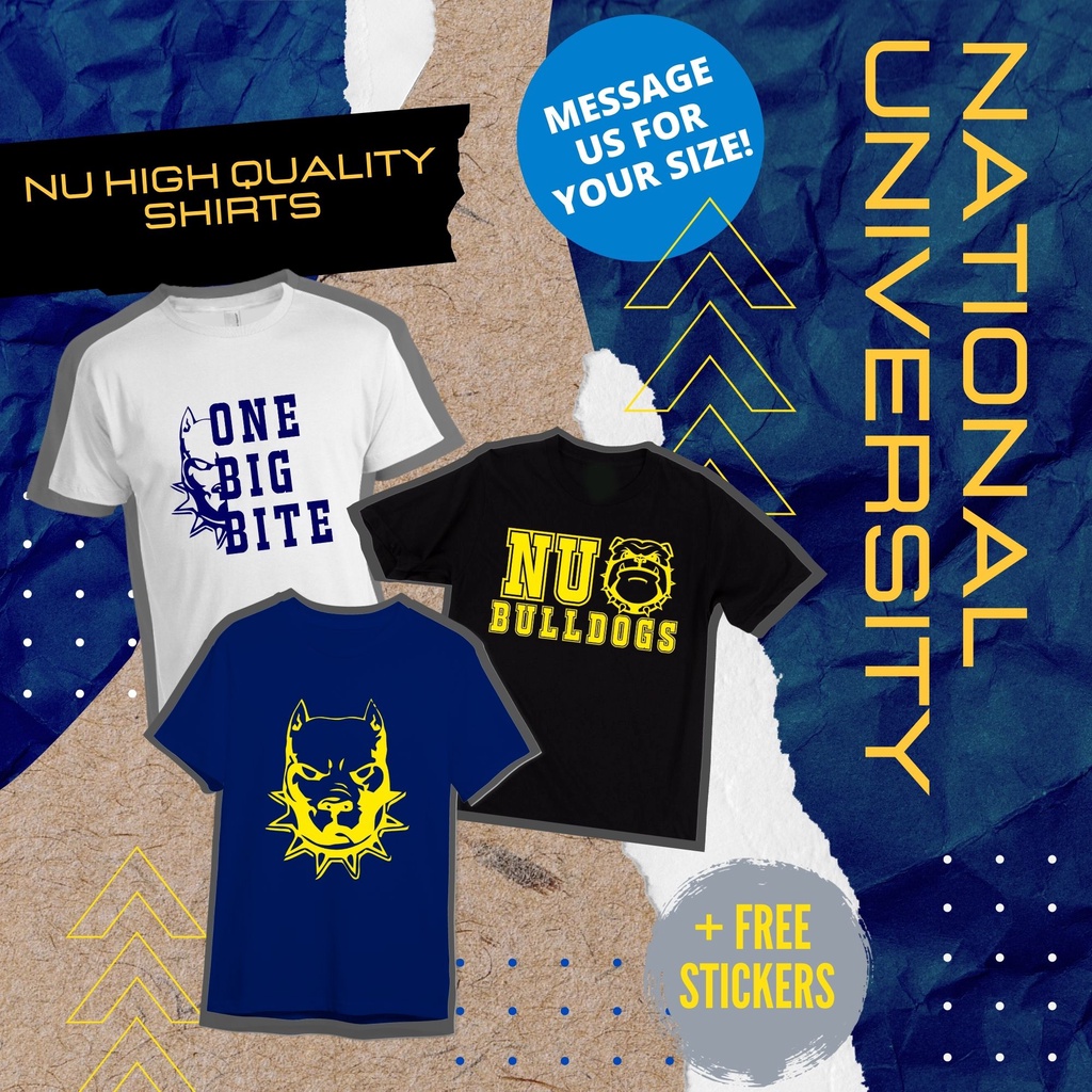 NU SHIRTS HIGH QUALITY COTTON AND DRIFIT: NATIONAL UNIVERSITY | Shopee ...