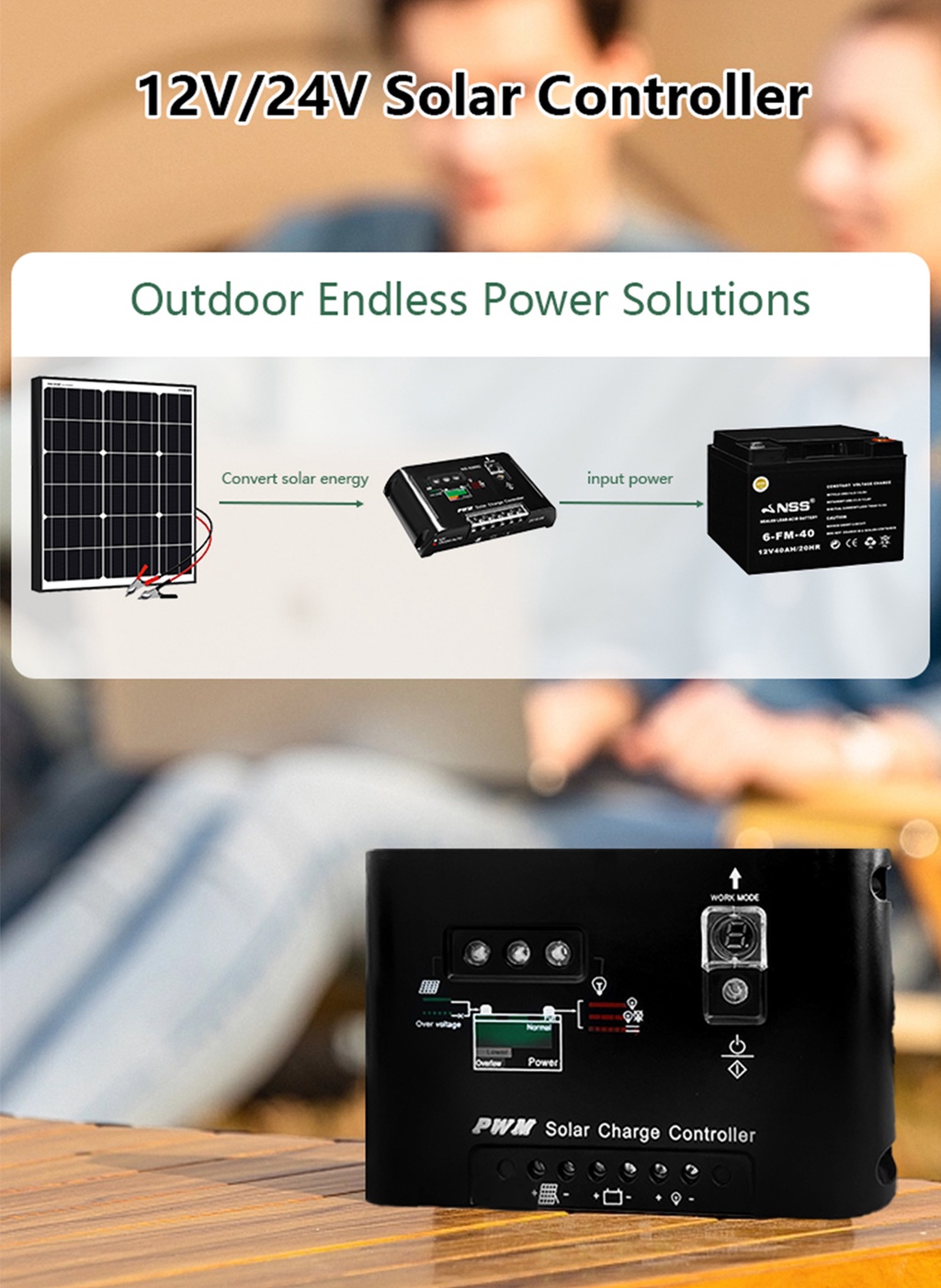 NSS 30A 2V/24V Solar Panel Regulator Charge Controller solar battery ...