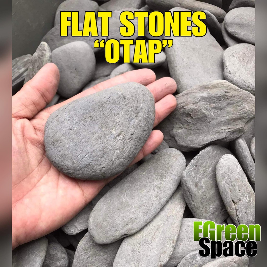 FLAT STONE aka OTAP (1 Kilo) Pebbles | Stones | Rocks | | Shopee ...