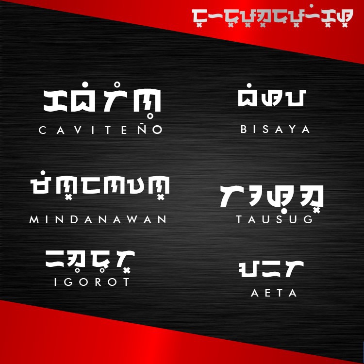 Caviteno Bisaya Mindanawan Tausug Igorot Aeta Baybayin Script Sticker ...
