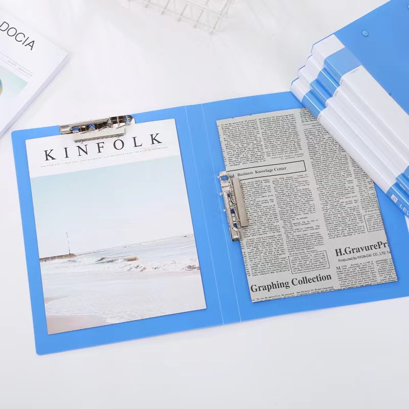 Classic Plastic Folder Single Double Clips File Folder File Clipboard ...