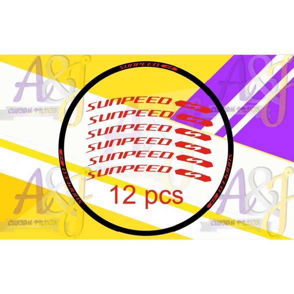 sunpeed wheel rims bicycle design set stickers | Shopee Philippines
