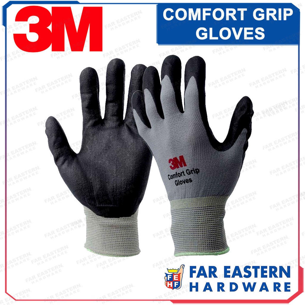 3M Comfort Grip Hand Gloves Nitrile Foam Coated | Shopee Philippines
