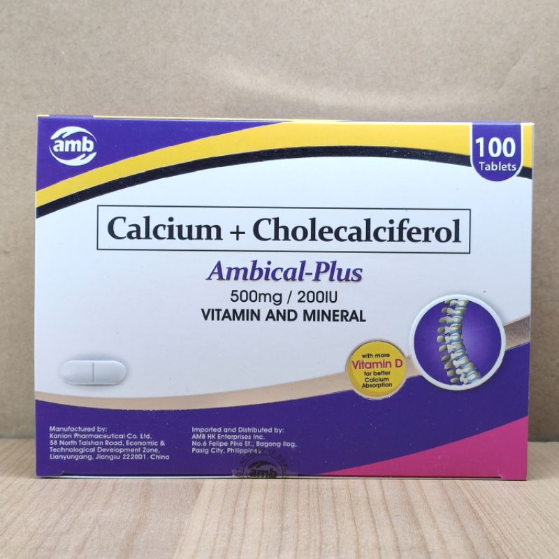 Ambical - Plus (Calcium + Vitamin D3) 100 Tablets presyo ₱279