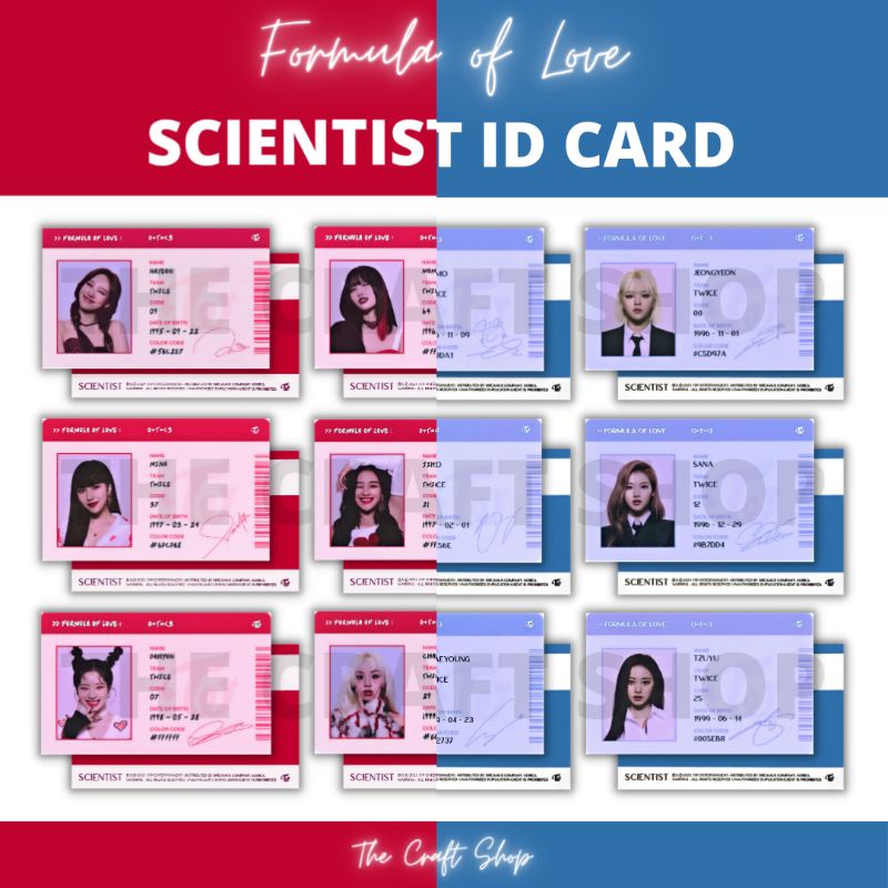 TWICE Scientist Card (PVC - Fanmade) | Shopee Philippines