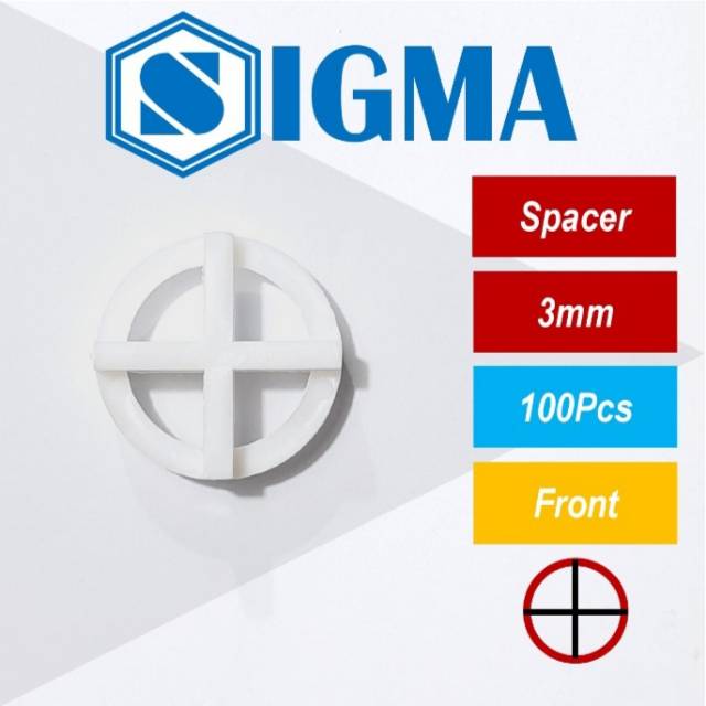 Sigma Tile Spacer 3mm - 100 Pcs / Bks (leveling - Reuseable - Tavy ...