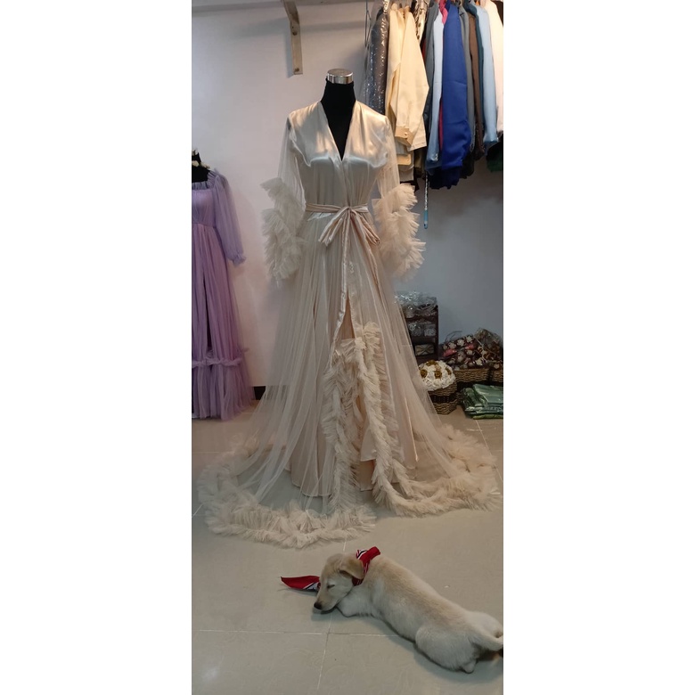 bridal robe 3 meters with raffles | Shopee Philippines