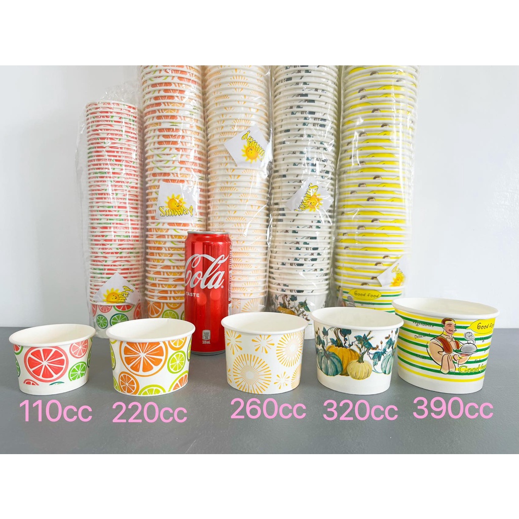 50pcs paper bowl PRINTED Environmentally friendly food grade/Disposable ...
