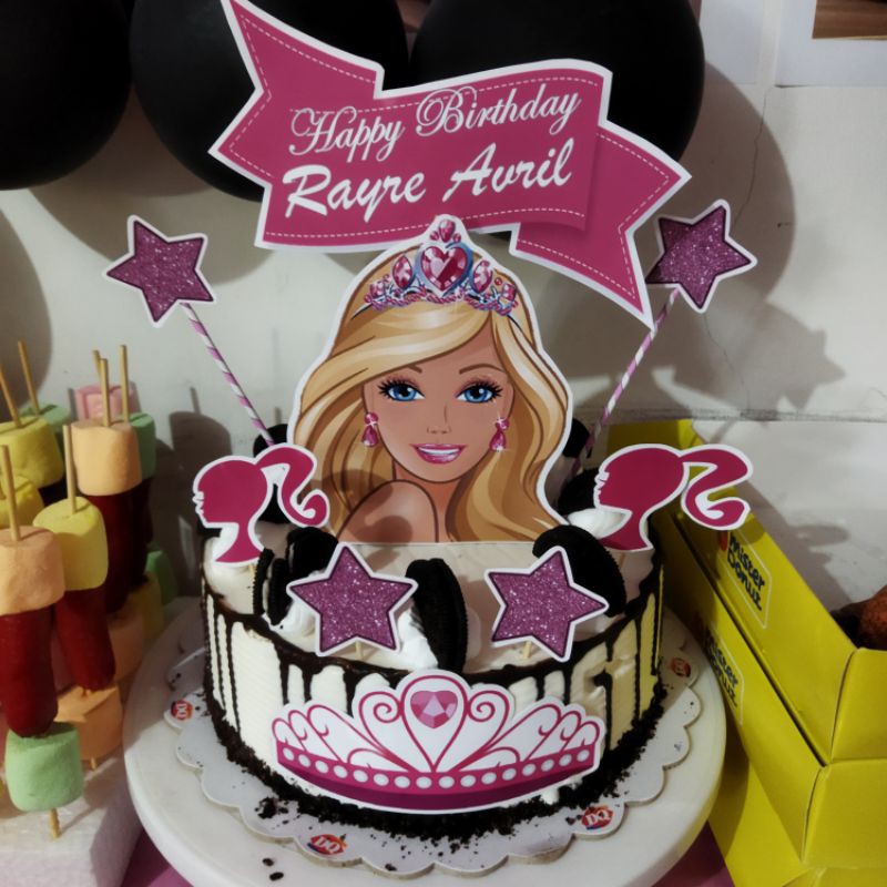 Personalized Barbie Cake Topper Paper & Party Supplies etna.com.pe