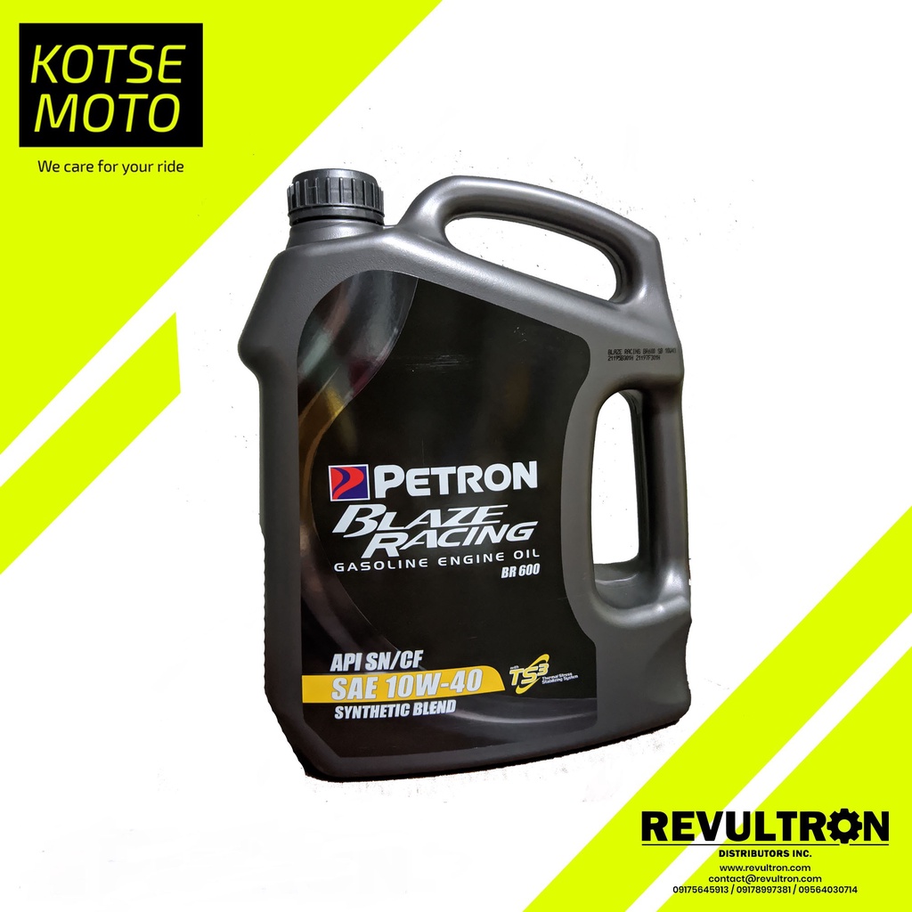 Petron Blaze Racing Br 600 10w-40 Synthetic Blend 4 Liter | Shopee ...