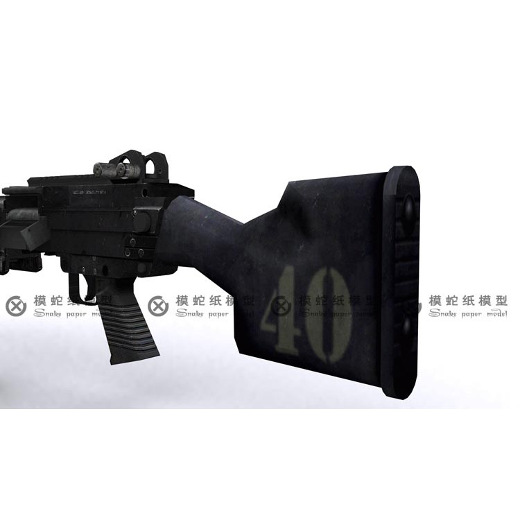 1:1 m249 light machine gun 3D Paper Model Gun Weapon Puzzles Papercraft ...