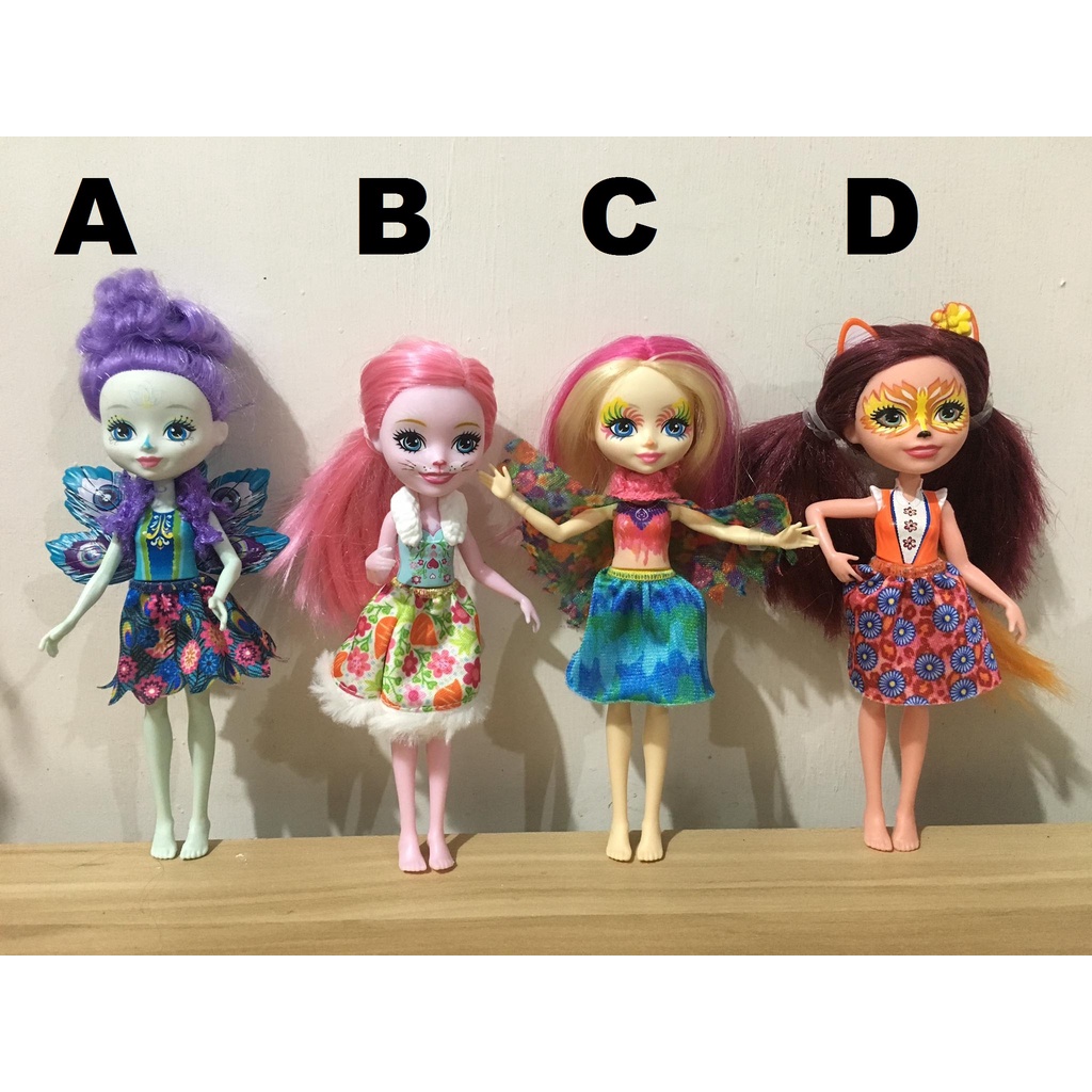 Enchantimals Dolls (Peeky Parrot, Felicity Cos, Bree Bunny and Patter ...
