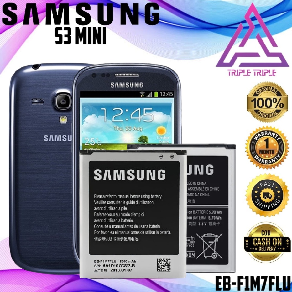 Samsung Galaxy S3 Mini Battery Original, Model EB-F1M7FLU Capacity ...