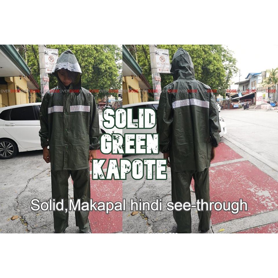 SOLID GREEN KAPOTE (VULCANIZED) | Shopee Philippines