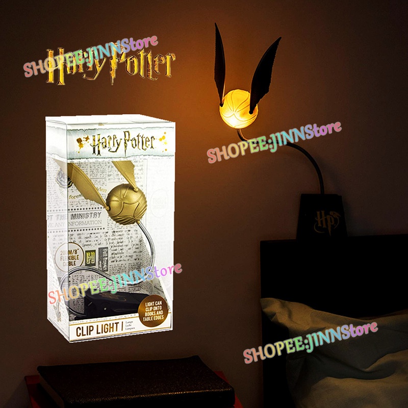 JINN Harry Potter Paladone Golden Snitch LED Desk Lamp with Clamp ...