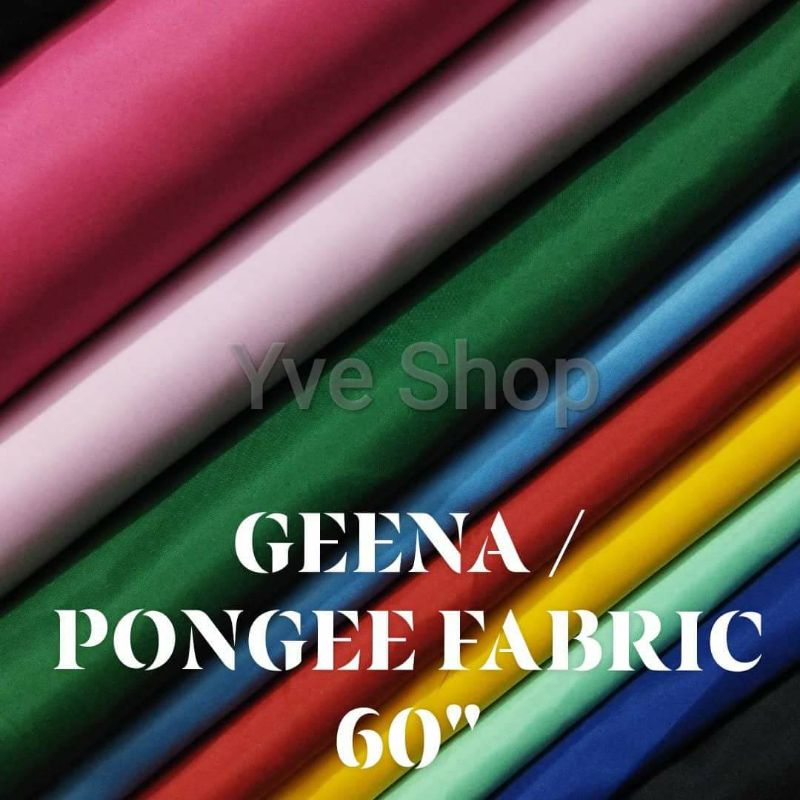 Premium Geena /Pongee/ Geena Silk Plain Fabric 60"width (Sold per yard ...