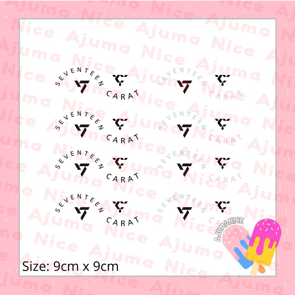 SVT x Carat Inspired Temporary Tattoo Set (byAjumaNice) | Shopee ...