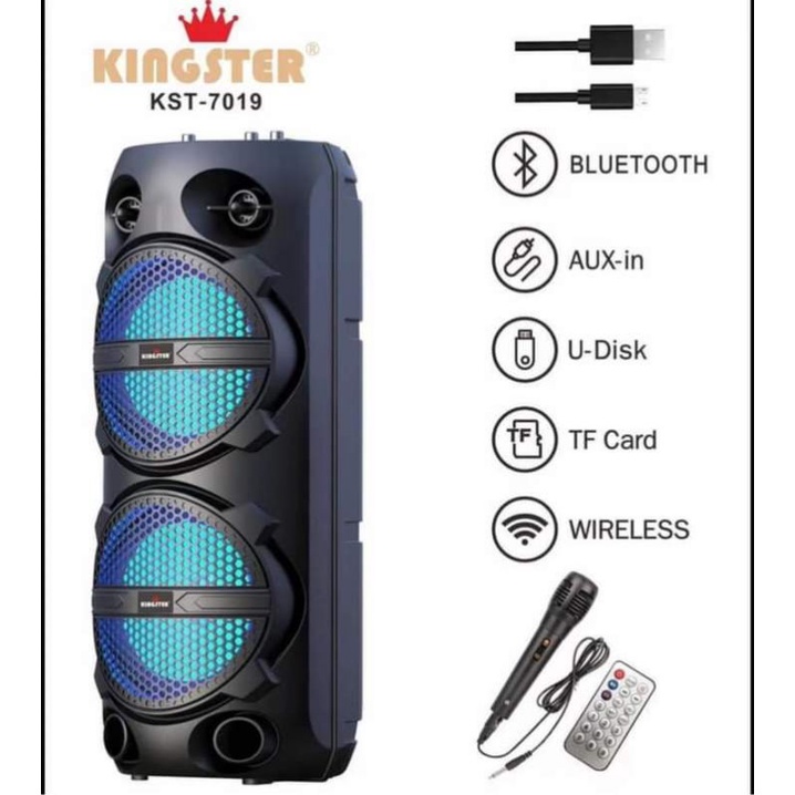 KST-7019 KINGSTER PORTABLE WIRELESS BLUETOOTH SPEAKER with free mic ...