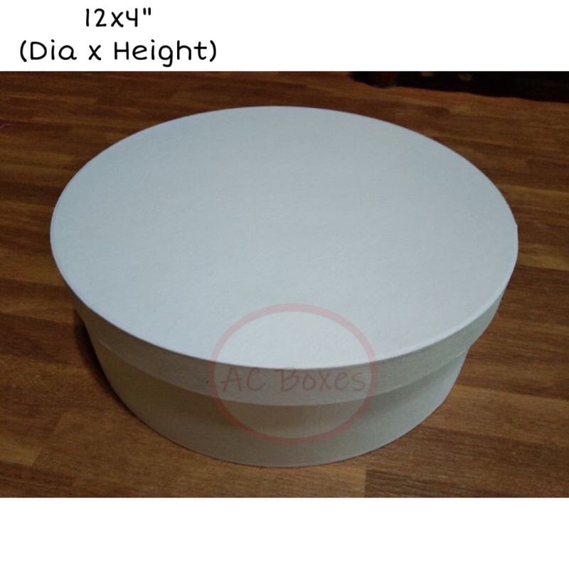Round hard box paper mache | Size 12x4 inches Big | Shopee Philippines