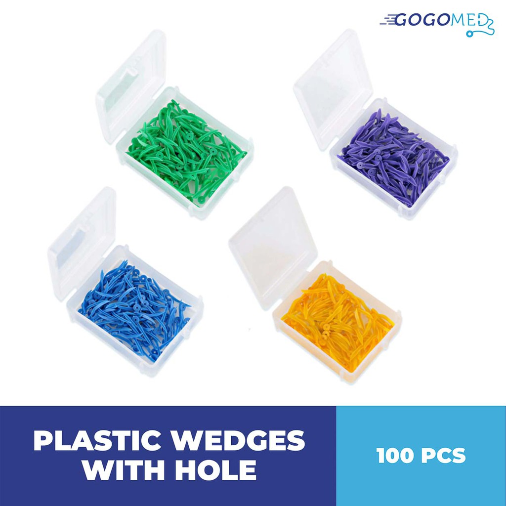 Plastic Wedges with Hole (100pcs) | Shopee Philippines