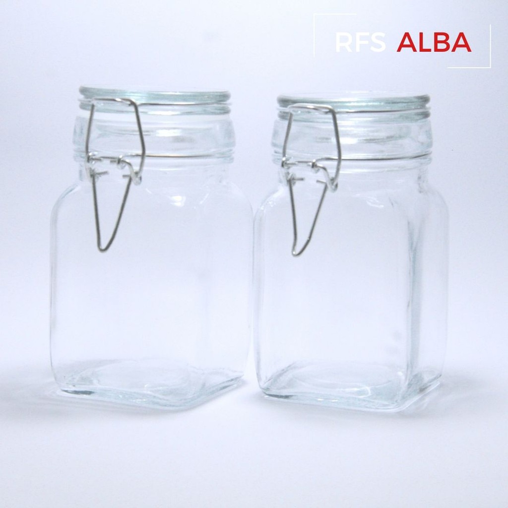 Airtight Square Glass Jar (2 Pcs) - 250 ML | Shopee Philippines