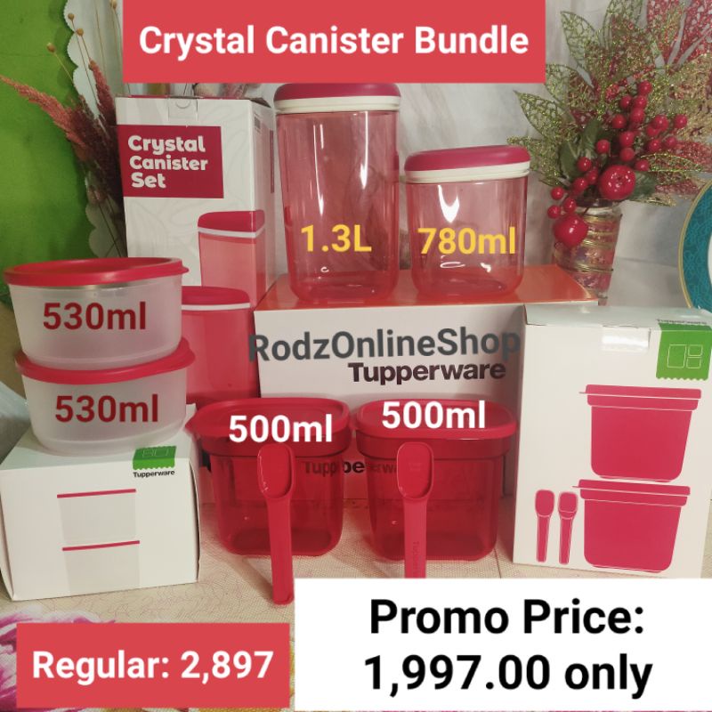 Tupperware Crystal Canister Set | Shopee Philippines