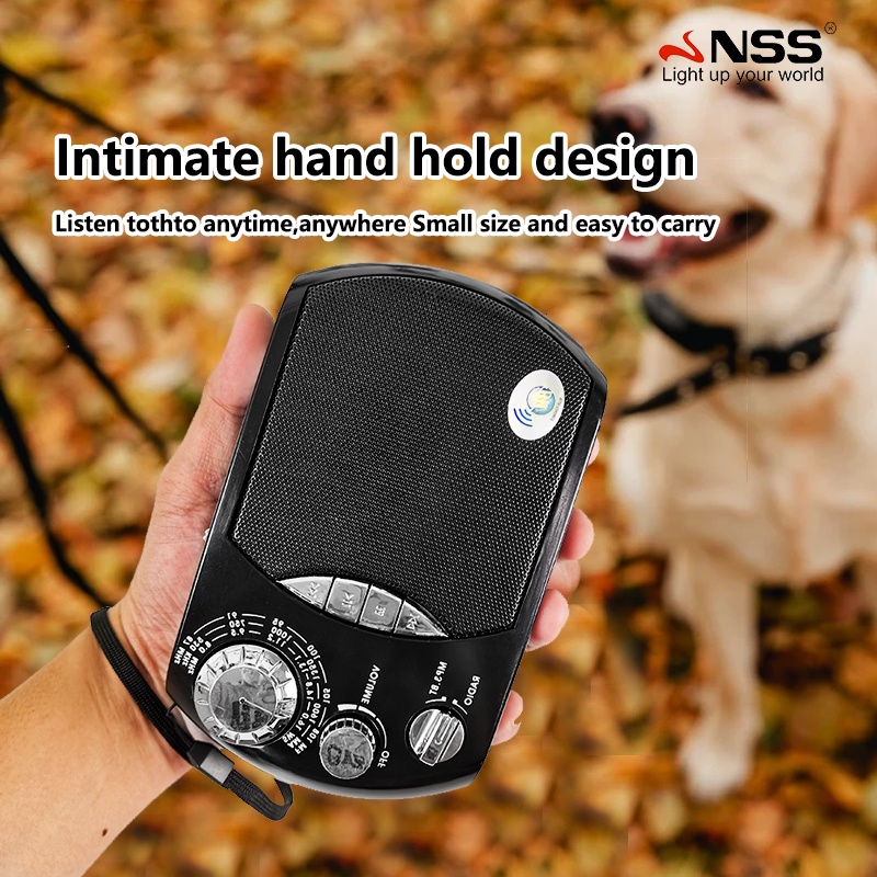 NSS AM/FM/SW 3 Band Radio with Headphone Jack Built-in Lithium Battery ...