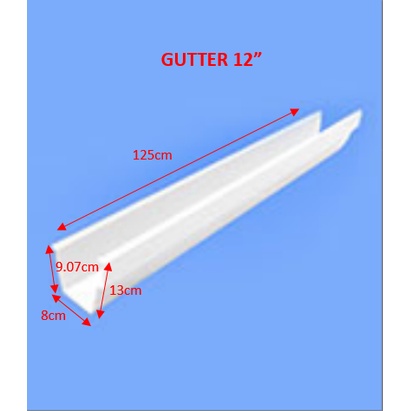 Atlanta Duracon PVC gutter sold per 4ft | Shopee Philippines