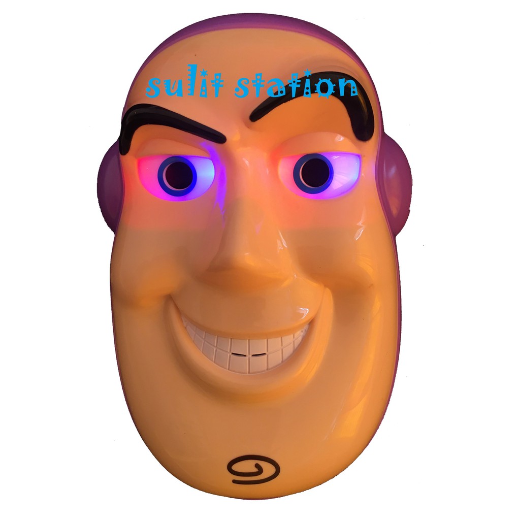 TOY STORY BUZZ LIGHTYEAR LED LIGHTED FACE MASK KIDS COSPLAY PRETEND ...