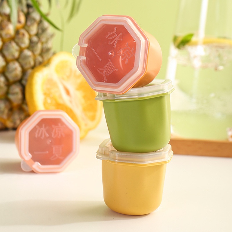 Octagonal Ice-Making Box With 3 Colors Large Ice Cube Mold Ice Trays ...