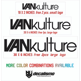 VANkulture w/free logo (Quality Decal) | Shopee Philippines