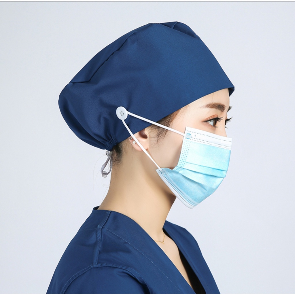 Doctor surgical cap nurse round cap cloth cap female breathable ...