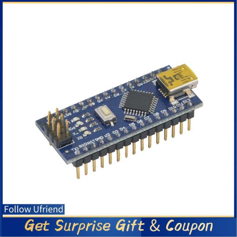 Uf dc5v-12v nano improved board v3.0 atmega328p 12 digital input/output with usb | BeeCost