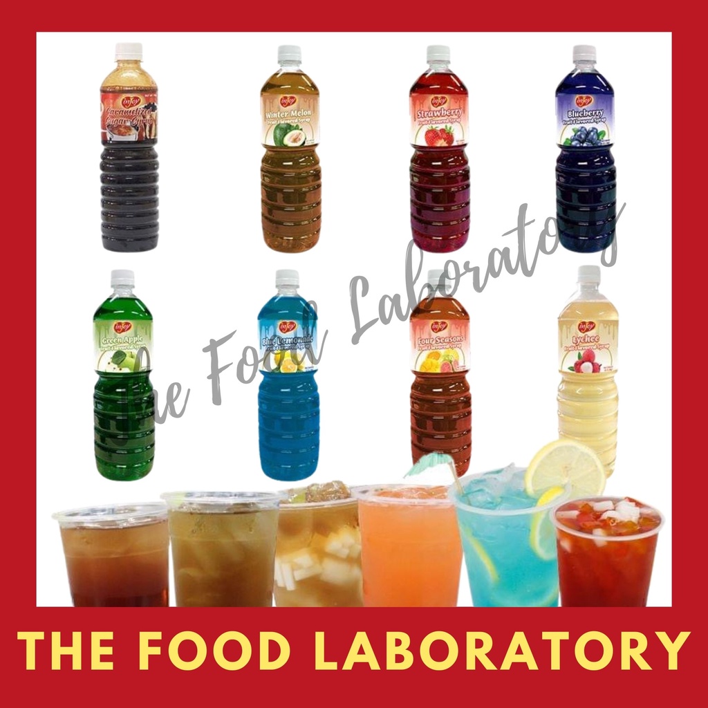 Injoy Flavored Syrup Chocolate Strawberry Caramel Sugar Blueberry Green ...