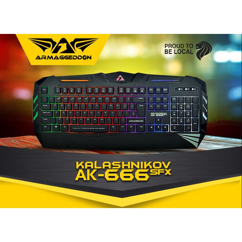 Armaggeddon Kalashnikov AK-666 SFX RGB Spill Proof Ultimate Gaming ...