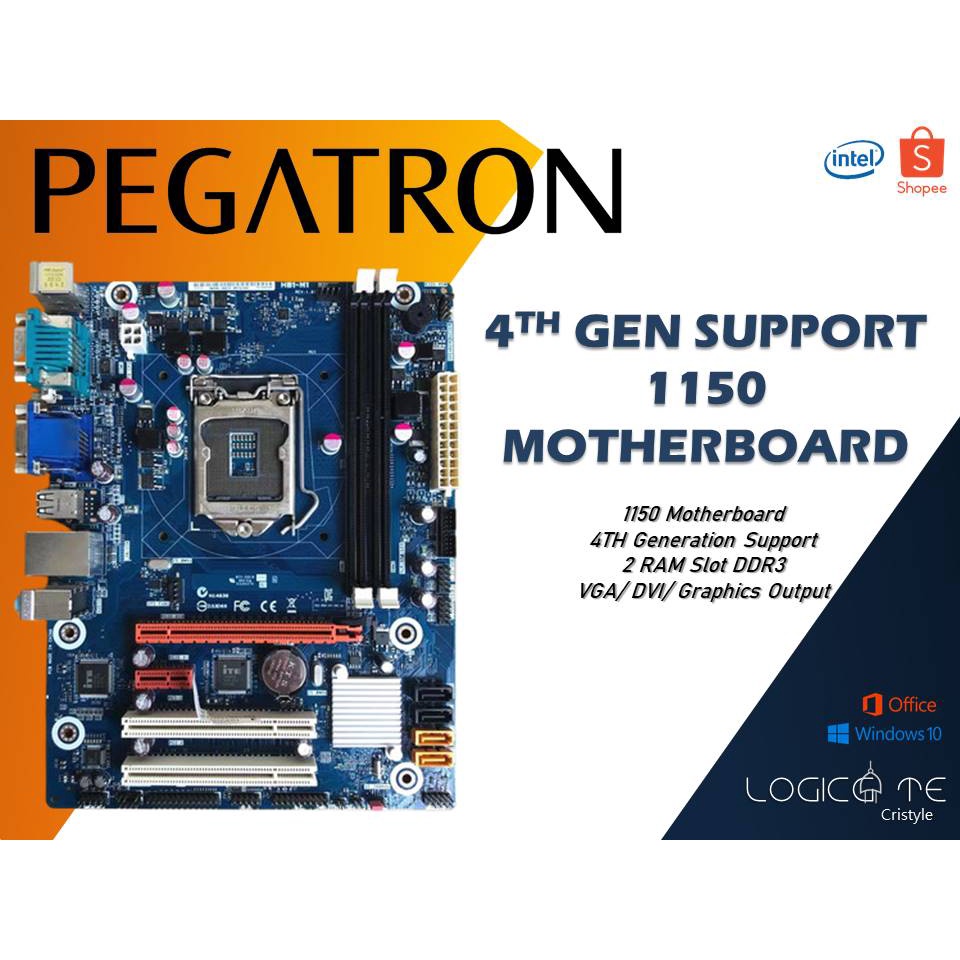 Pegatron/ TG 1150 Motherboard Support Intel 4th Gen Processor | Shopee ...