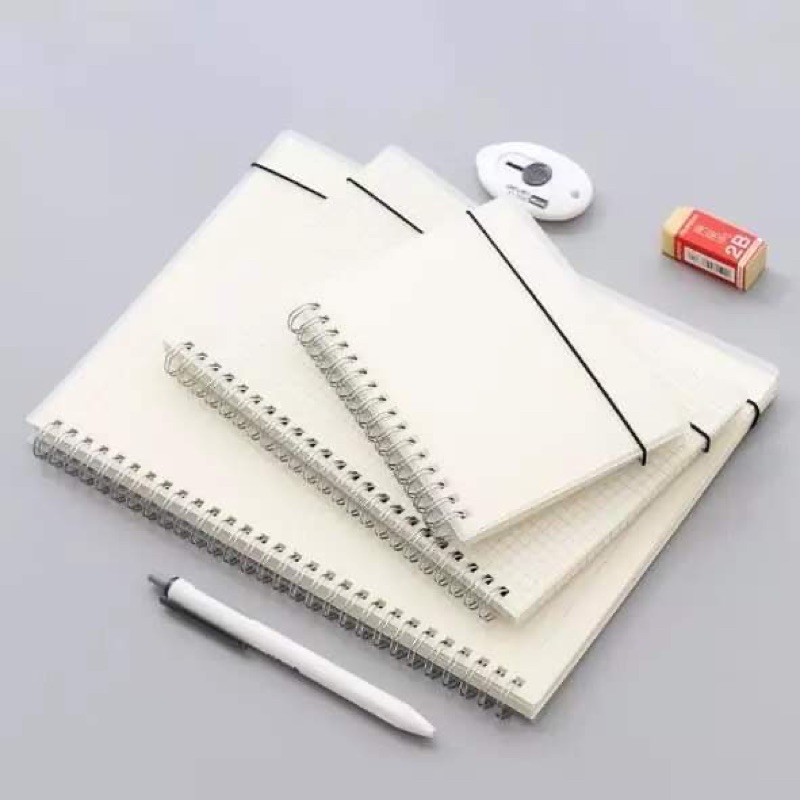 A6/A5/B5 Minimalist Muji Style notebook PP Cover with Rope | Shopee ...