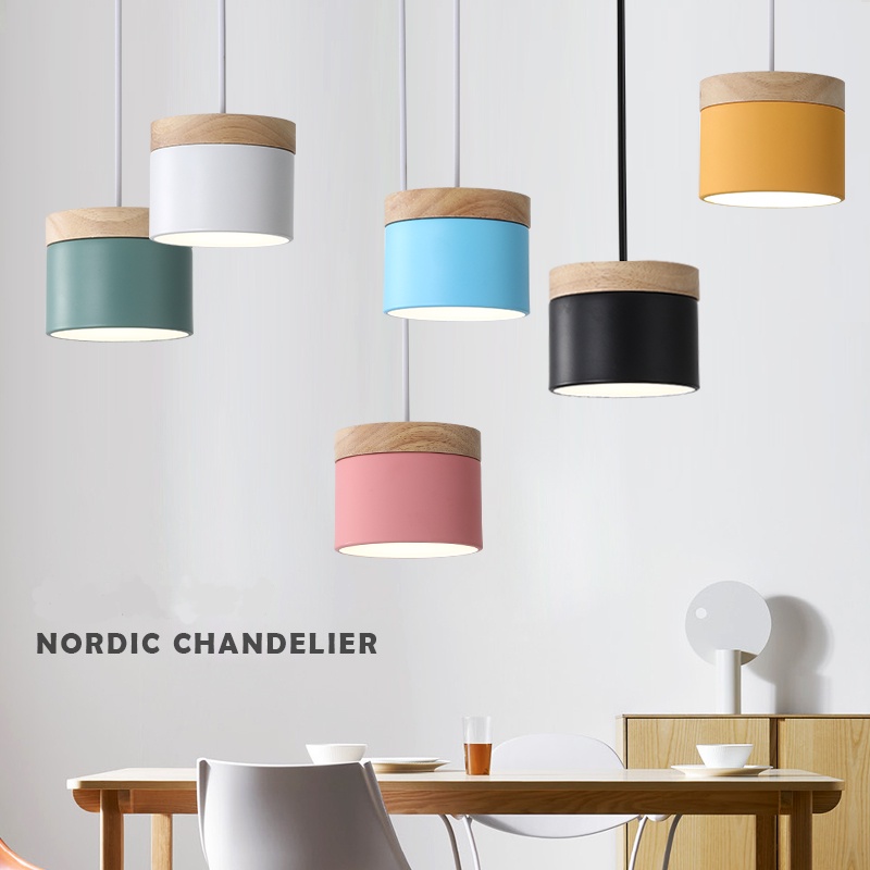 Nordic Three-color Lights Chandelier Downlight Ceiling Lamps Chandelier ...