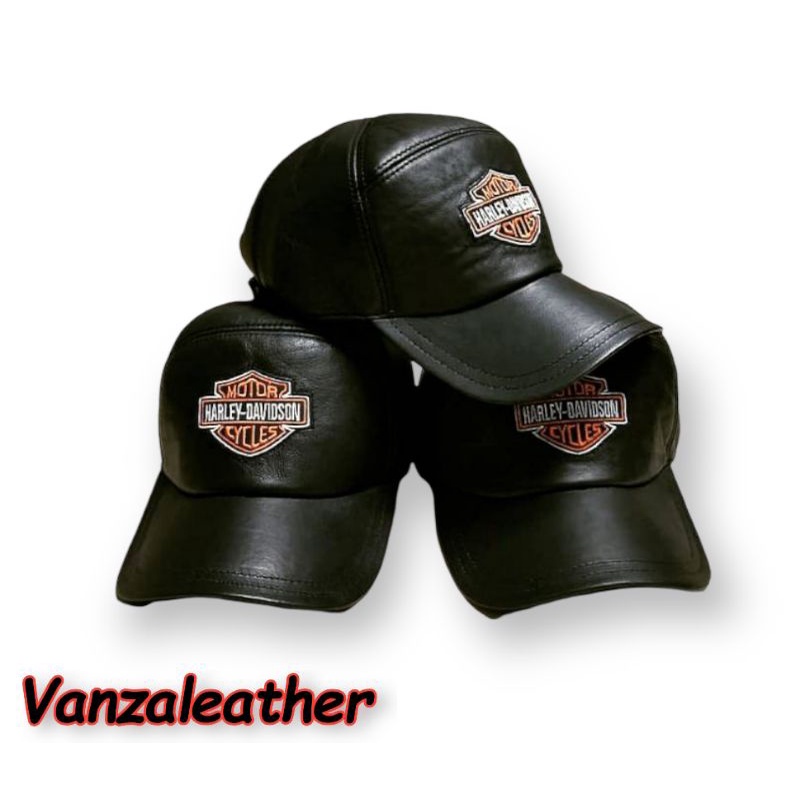 Harley DAVIDSON Genuine Leather Hat | Shopee Philippines