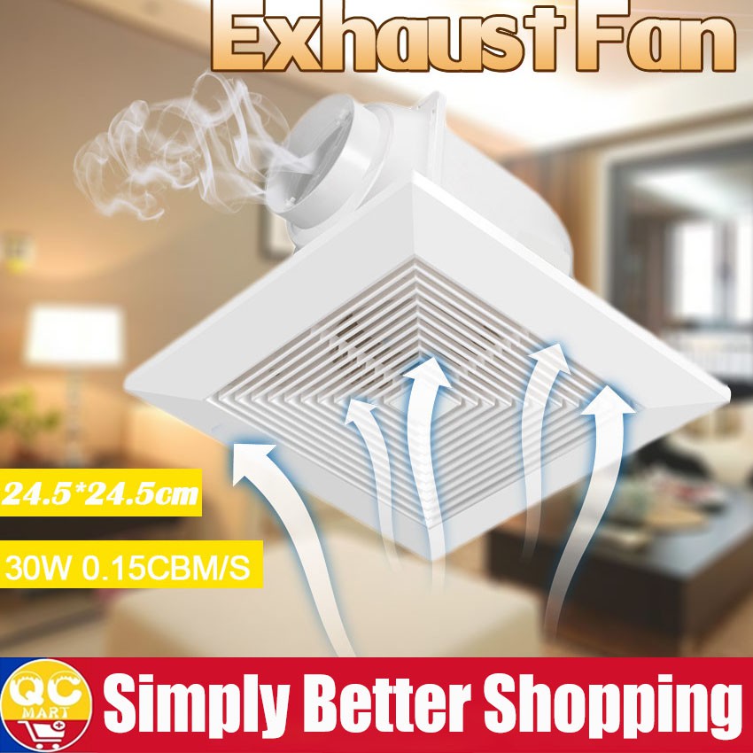 Hanging 8Inch Silent Extractor Air Exhaust Fan Room Office | Shopee ...