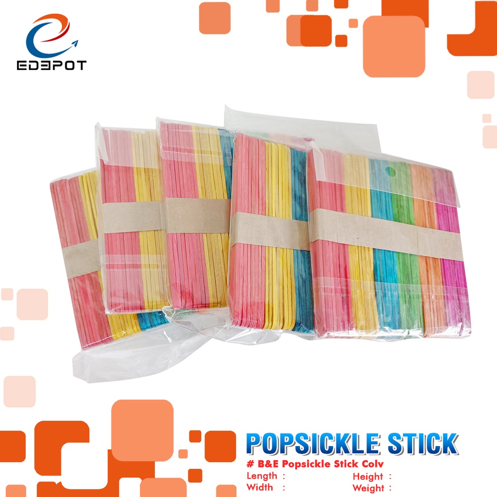 Edepot BALIK ESKWELA Popsicle sticks (approx 50pcs) Assorted Color ...