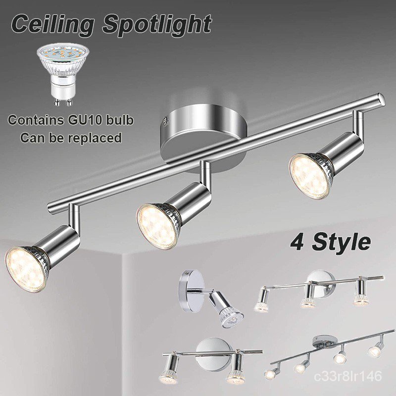 LED Ceiling Light Rotatable, 3 Way LED Ceiling Spotlight, Chrome ...