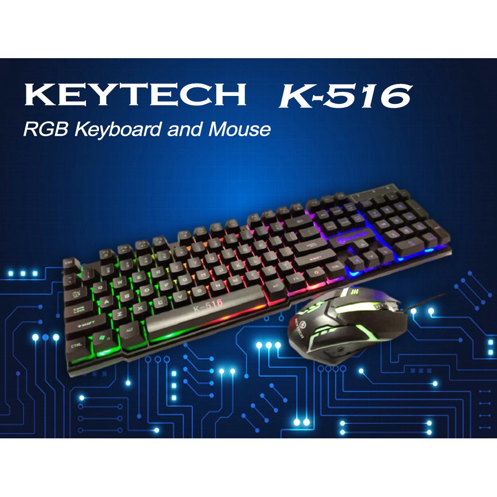 Keytech K 516 Rgb Keyboard And Mouse Shopee Philippines 