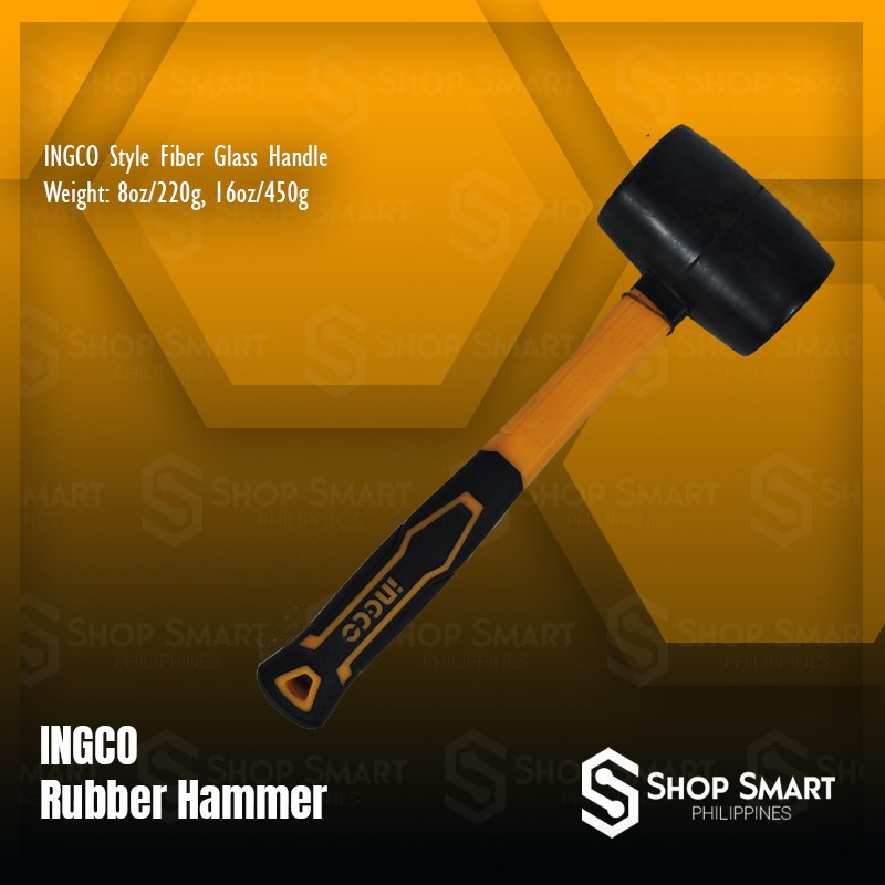 INGCO Rubber Hammer (8oz, 16oz) | Shopee Philippines