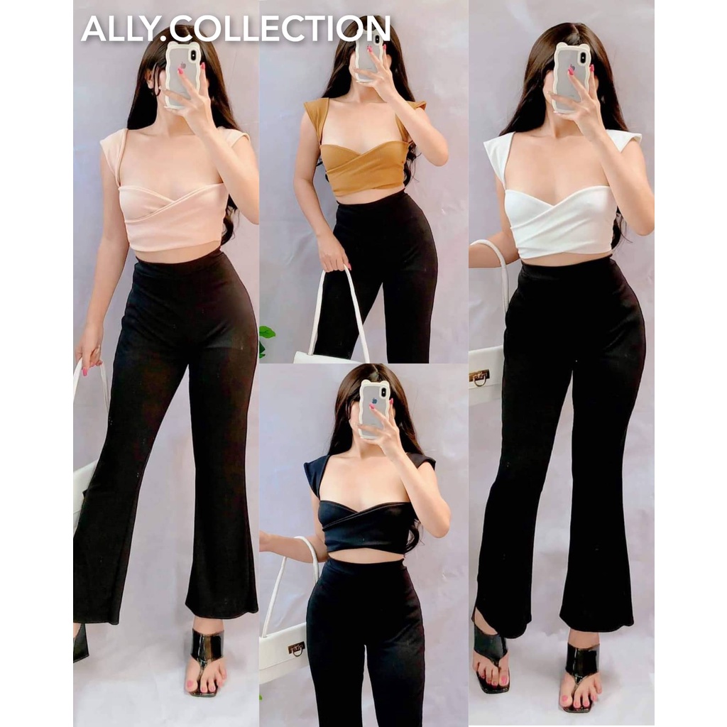 CAMERON Cross Overlap Sexy Crop Top Ally.Collection | Shopee Philippines