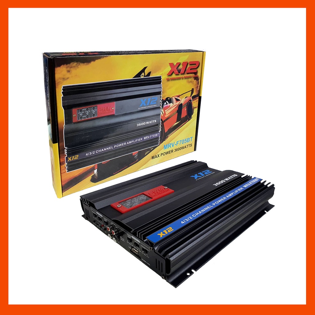 X12 MRV-F705BT Car Amplifier 3600 Watts USB and SD Card Input - tested ...
